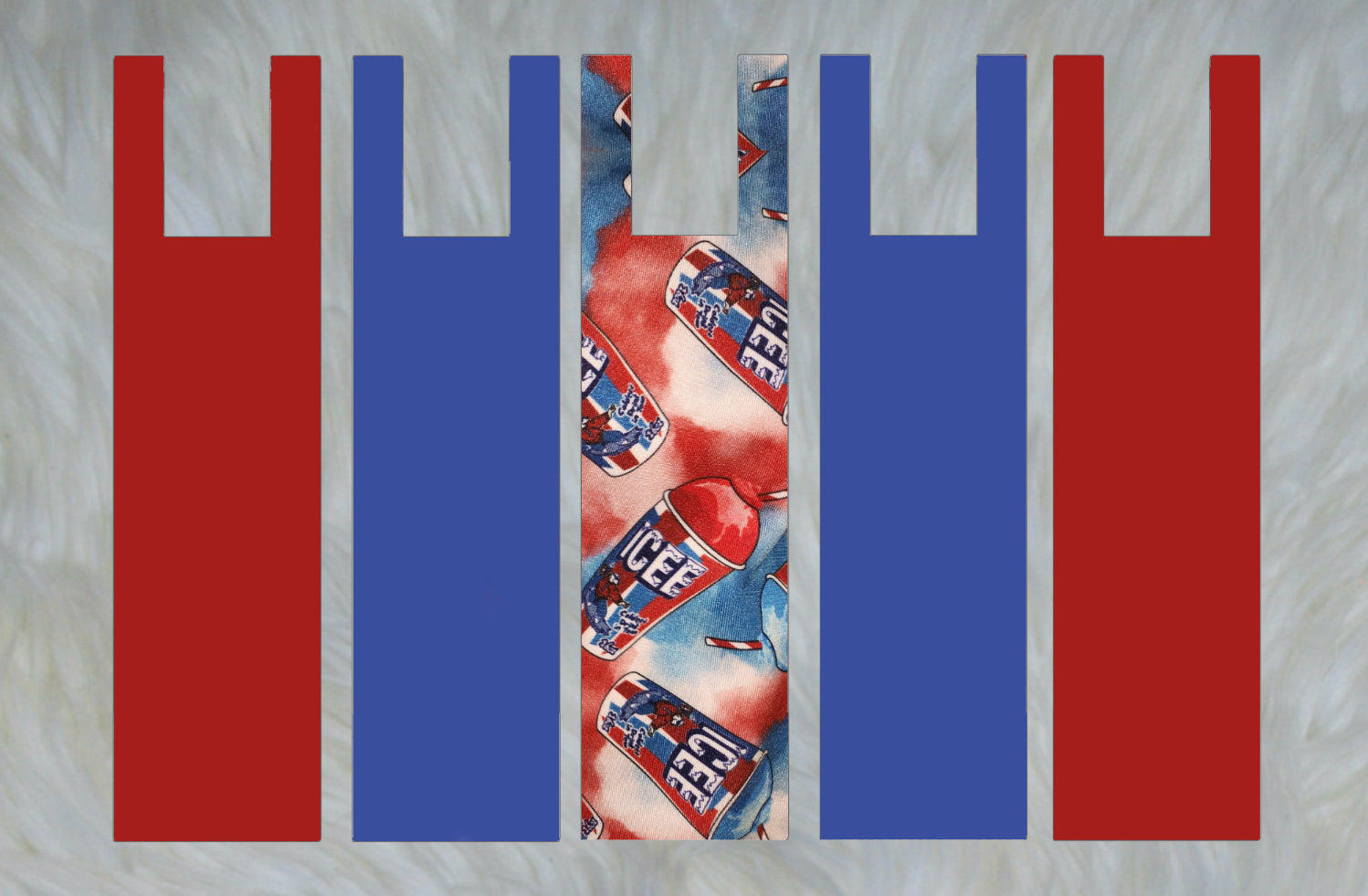 Slushie X Solid Red X Solid Royal Blue Mane Bags Set of 5 – Classy and ...